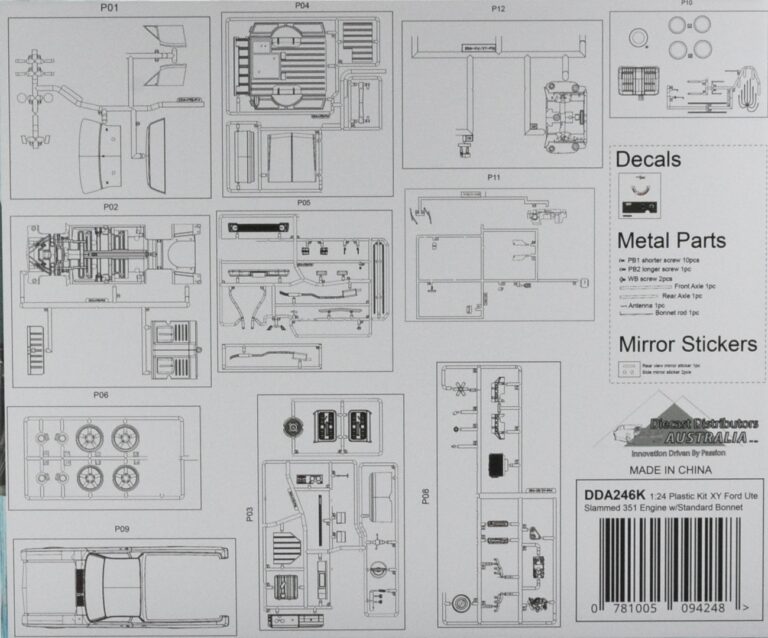 1:24 Scale Ford XY Falcon Ute Custom Model Kit (DDA246K)